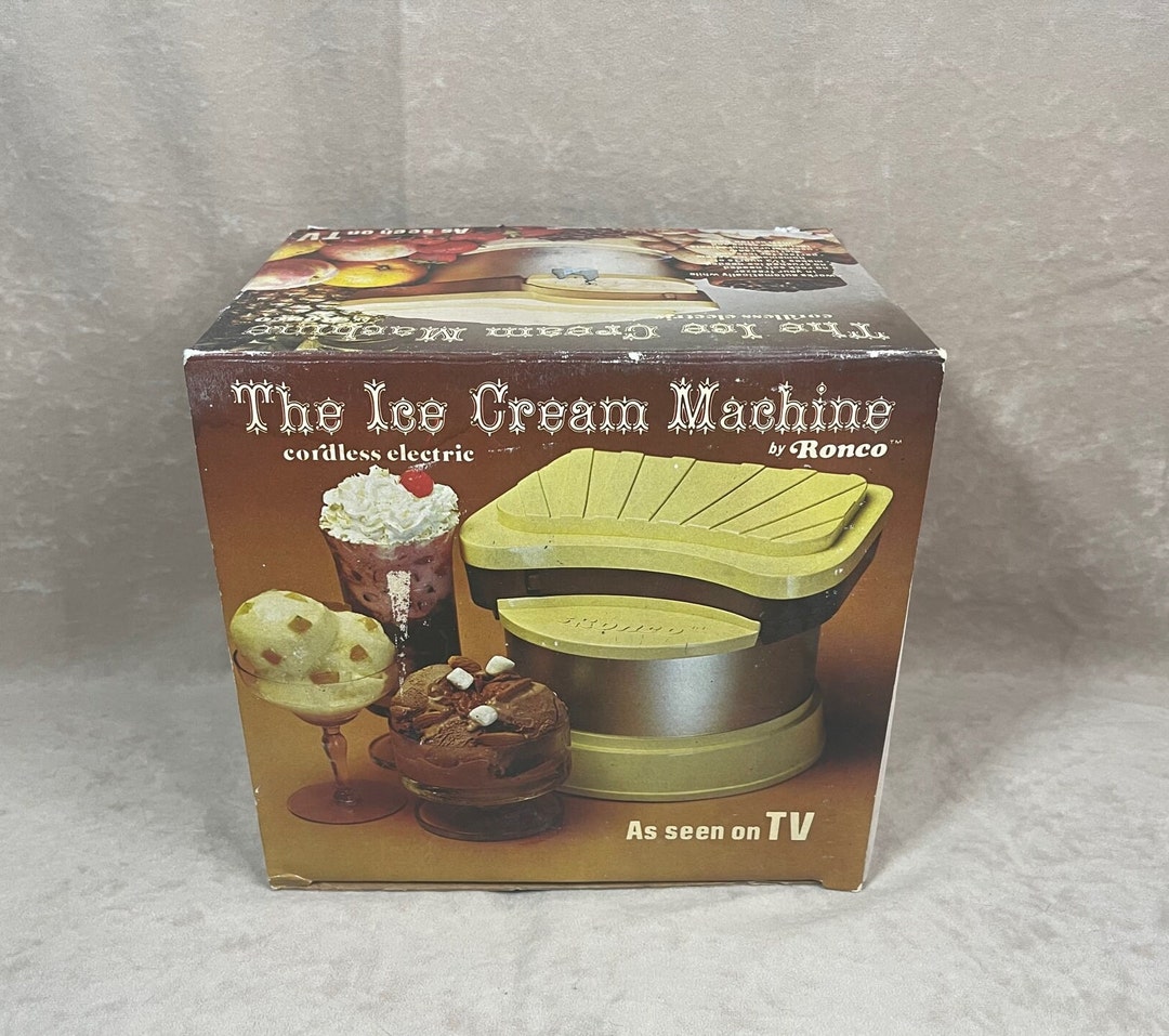 Vintage 1974 Ronco Cordless the Ice Cream Machine as Seen on TV With ...