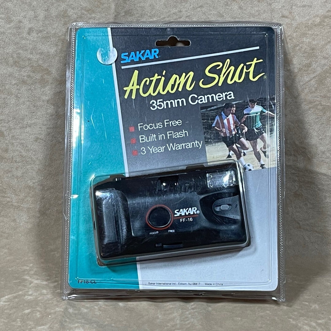 Vintage 1990s Sakar Action Shot 35mm Point and Shoot Camera New in ...