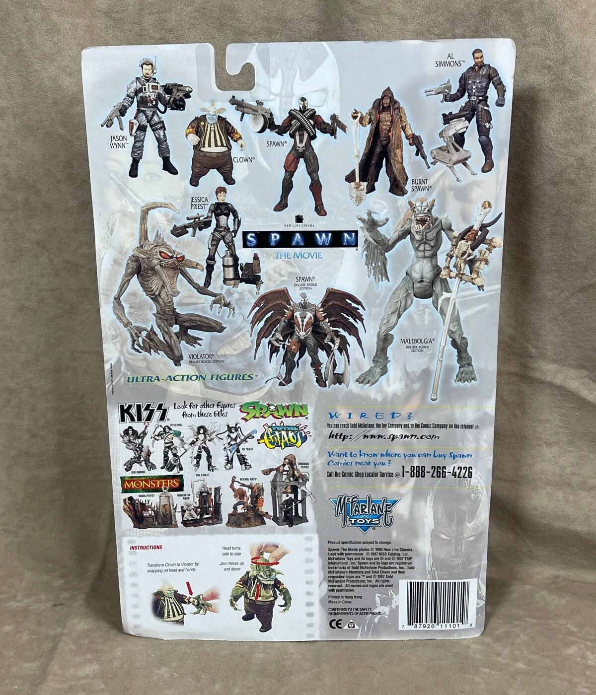 Vintage 1997 Mcfarlane Toys Spawn the Movie Ultra Action Figure Clown ...