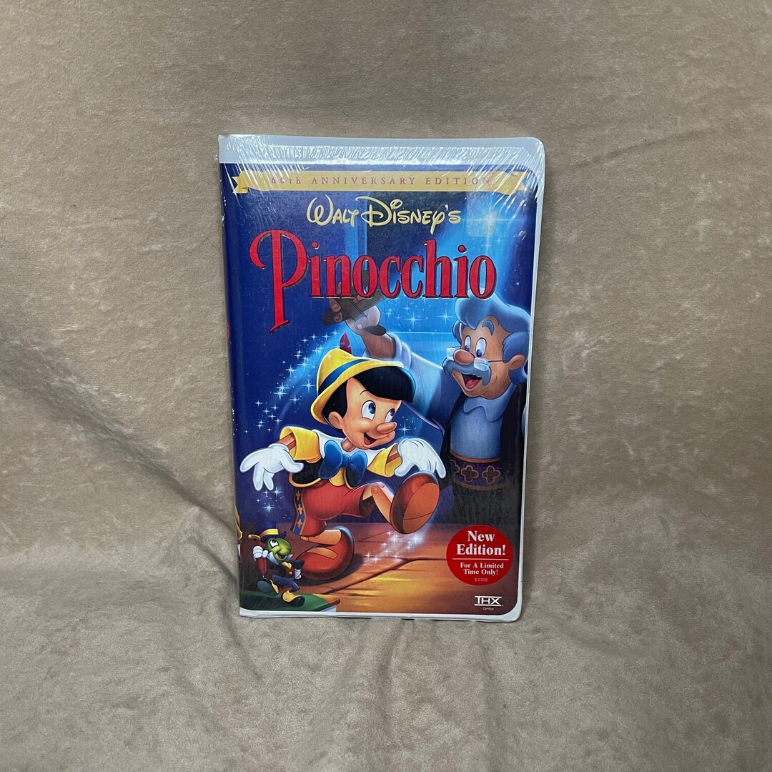 Vintage 1999 Walt Disney Pinocchio 60th Anniversary Clamshell VHS ...