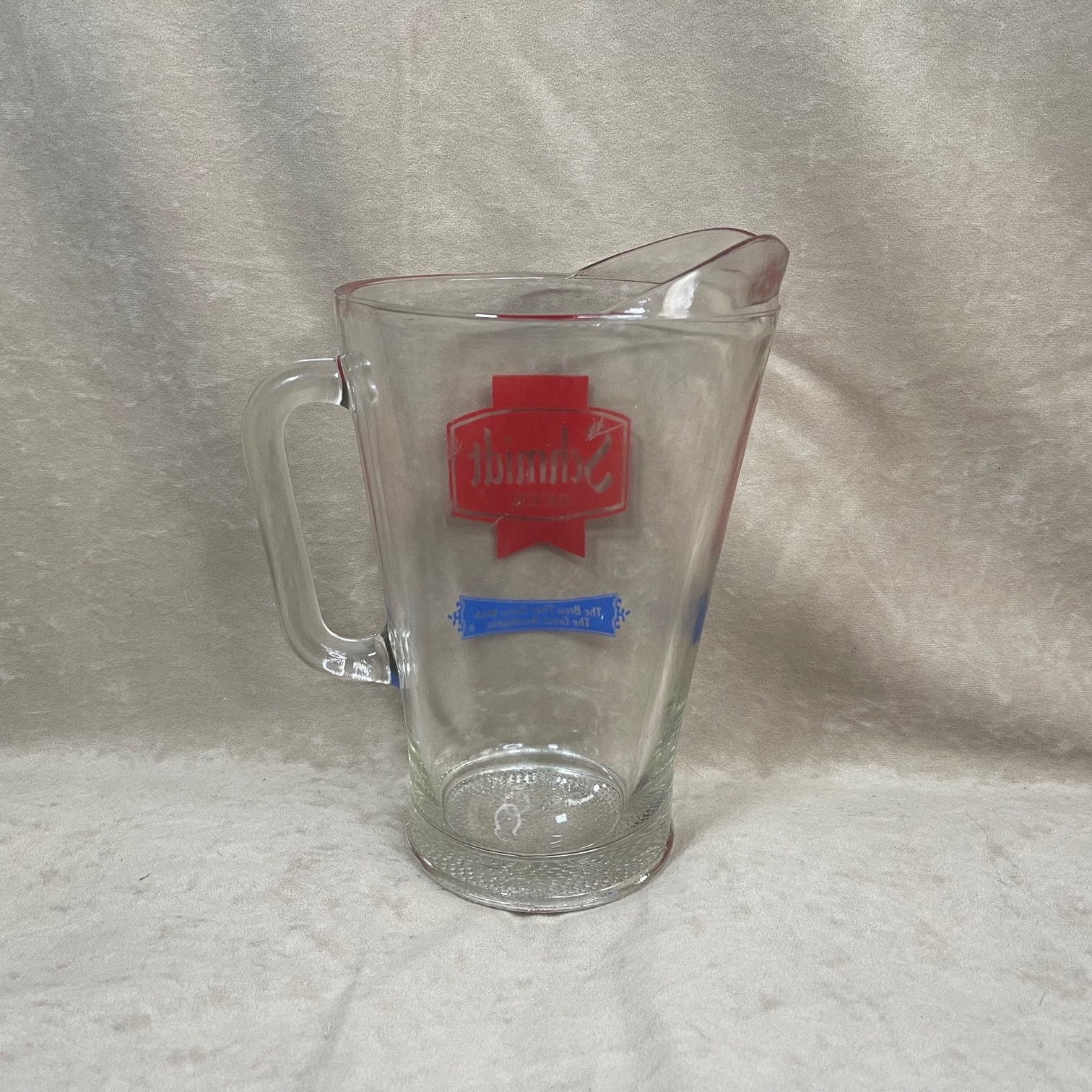 Vintage 1970s Heavy Duty Schmidt Beer Glass Pitcher Barware - Etsy