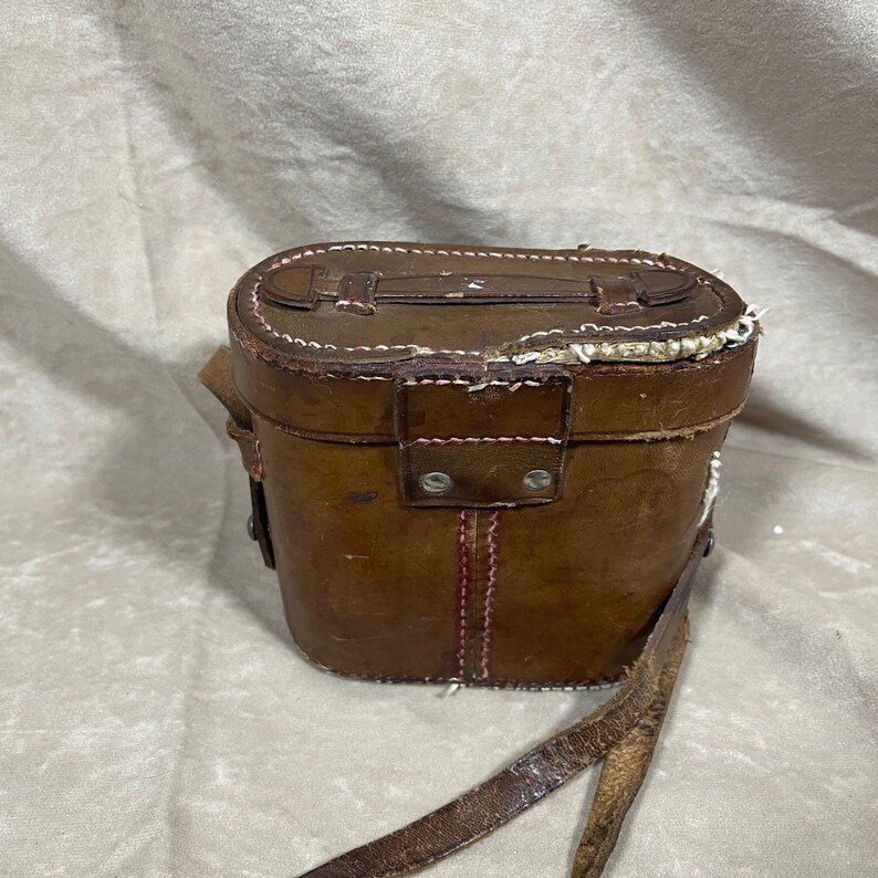 Vintage 1920s/1930s Antique Leather Binocular Case With Blue Velvet - Etsy