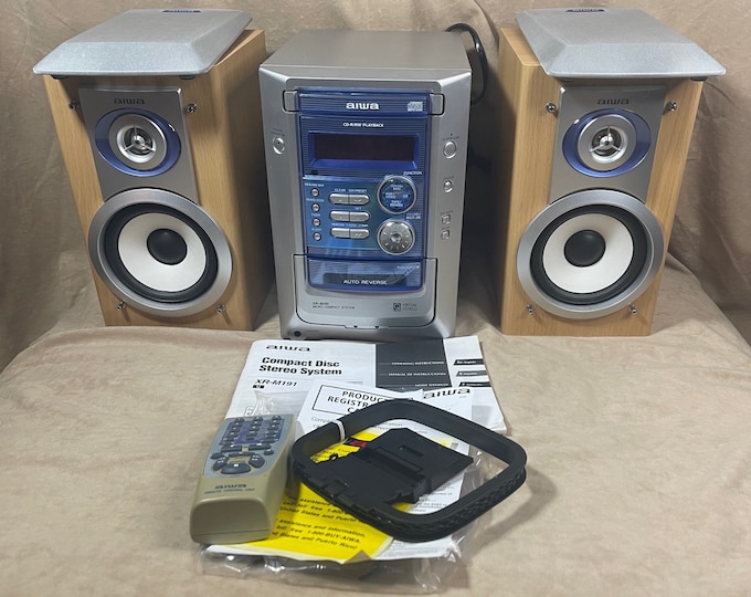 Vintage Early 2000s Aiwa XR-M191 Bookshelf Digital Audio System CD ...