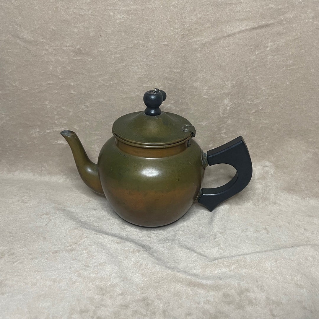 Vintage 1930s/1940s Pilgrim Ware Patina Brass Teapot With Loose Tea ...