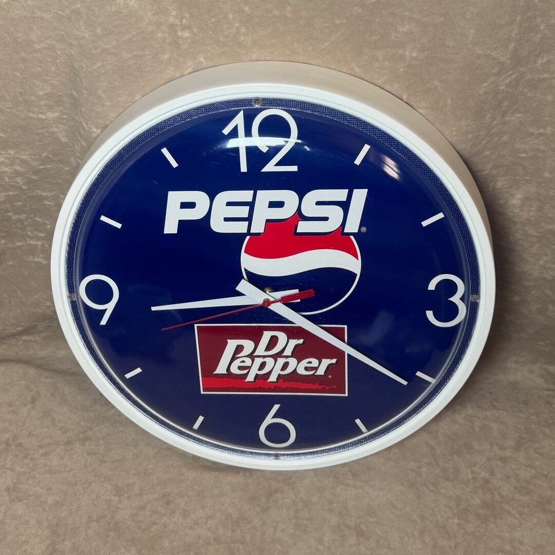 Vintage 2000s Pepsico Pepsi Dr. Pepper 14" Wall Clock - Etsy
