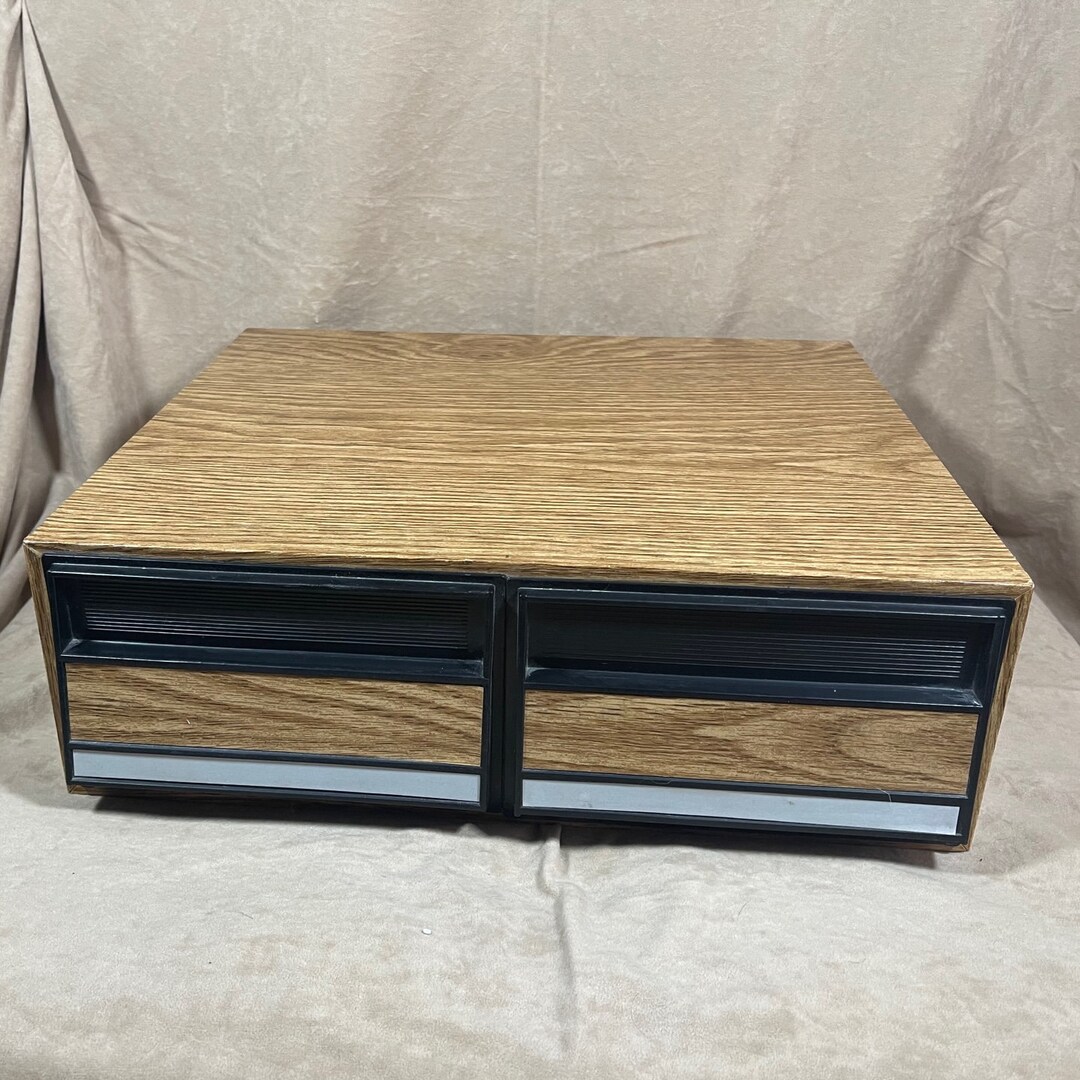 Vintage 1980s Wood 24 VHS Video Cassette Storage Drawer/cabinet - Etsy