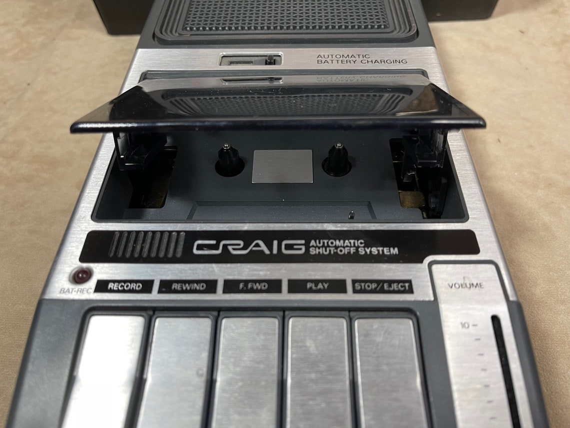 Vintage 1975 Craig J-101 Portable Cassette Recorder & Player With Sony ...