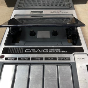 Vintage 1975 Craig J-101 Portable Cassette Recorder & Player With Sony ...