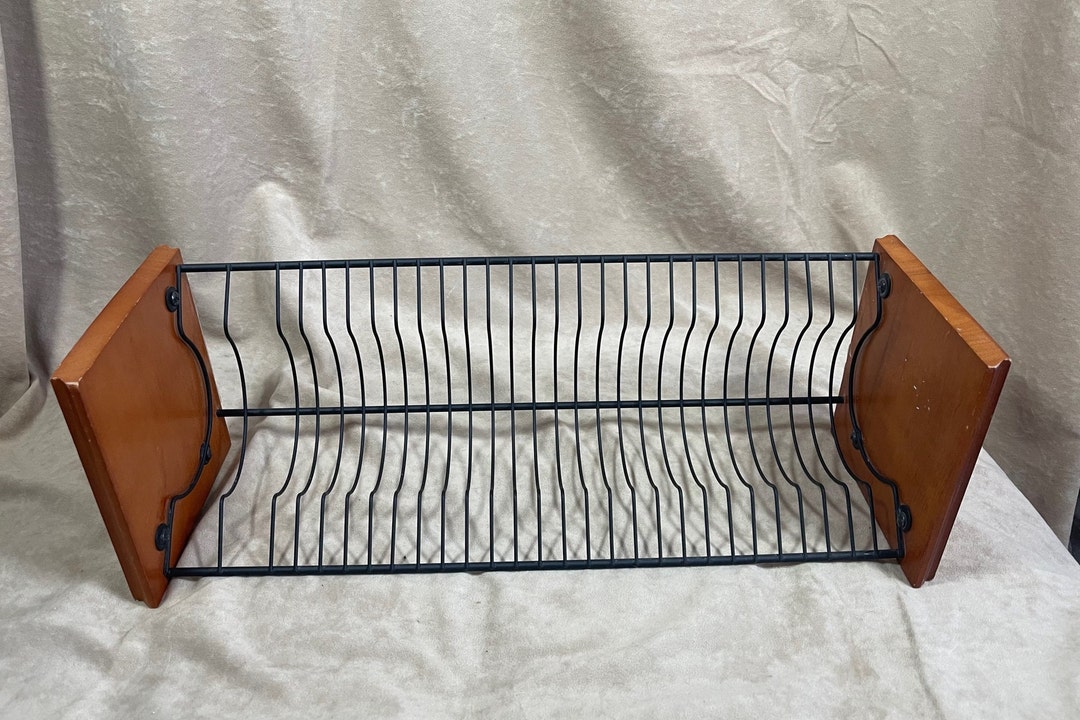 Vintage 1990s 30 CD Wood & Wire Storage Rack - Etsy