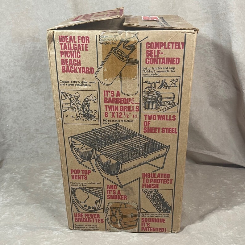 Vintage 1980s Coca-cola the Big Can Do Portable BBQ Grill and Smoker ...