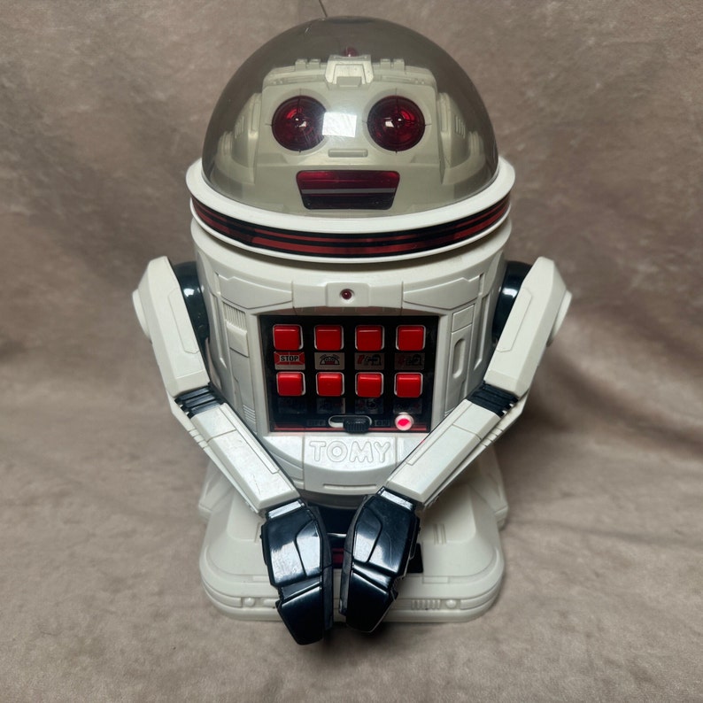 Vintage 1980s Tomy Verbot Remote Controlled Programmable Robot With Box ...