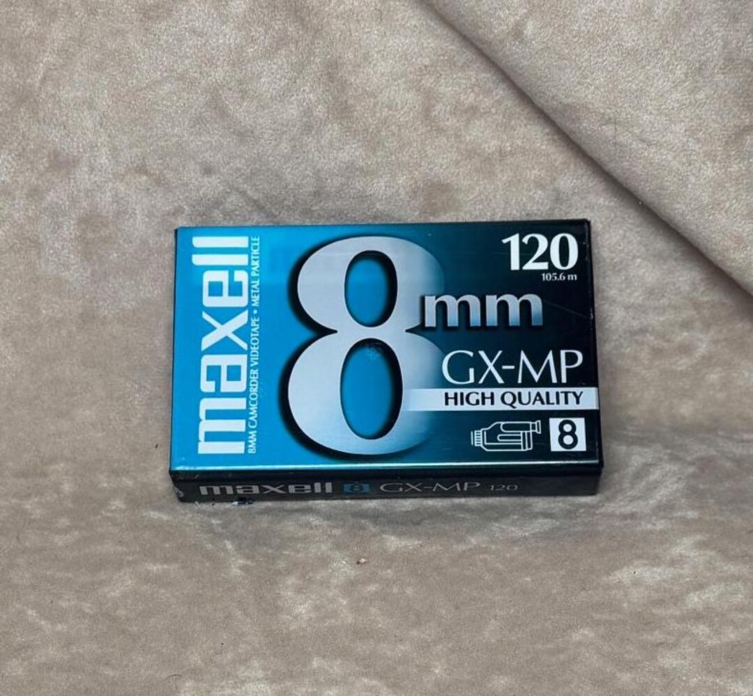 Vintage 2000s *new in Package* Maxell GX-MP 120 Blank 8MM Metal Particle Cassette Tape Video ...