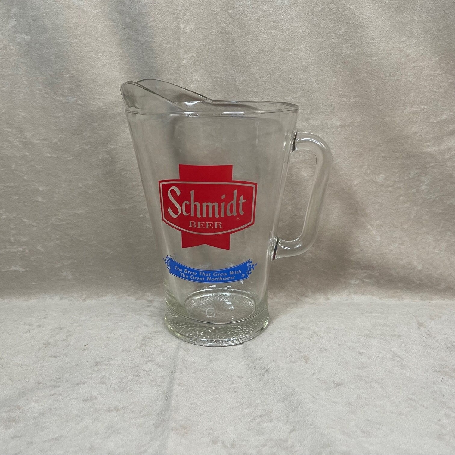 Vintage 1970s Heavy Duty Schmidt Beer Glass Pitcher Barware - Etsy