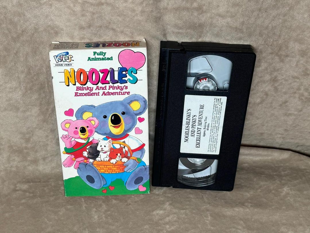 Vintage 1989 the Noozles Blinky and Pinky's Excellent Adventure VHS ...