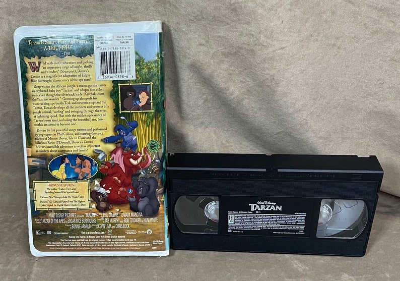 Vintage 1999 Walt Disney 15799 Tarzan Clamshell VHS Videocassette - Etsy