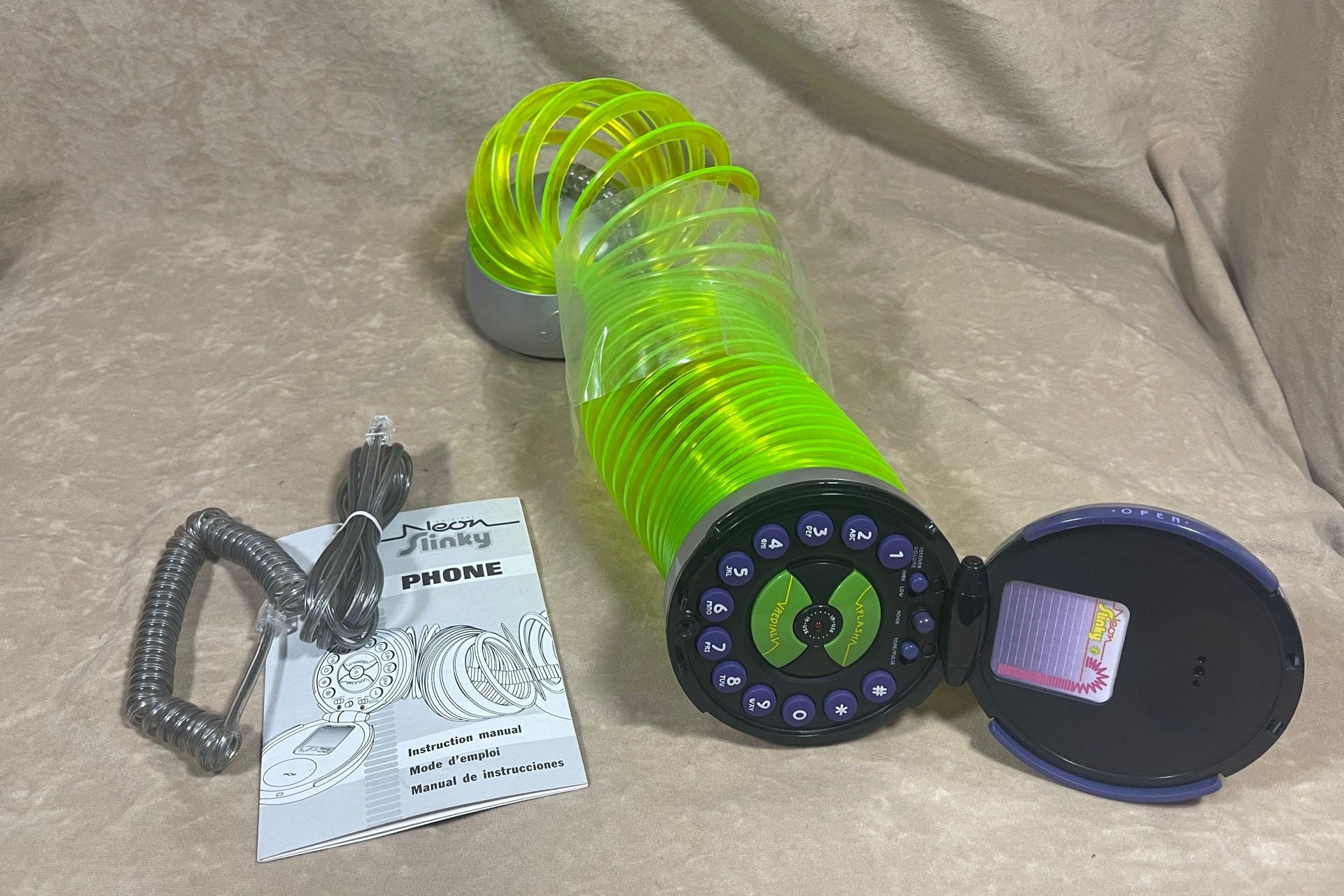 Vintage Late 1990s Neon Slinky Push Button Telephone Landline - Etsy