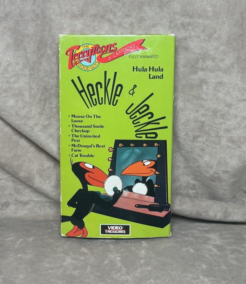 Vintage 1989 Video Treasures Heckle & Jeckle Hula Hula Land 6 Episodes ...