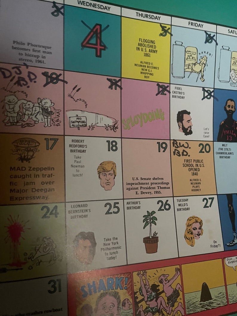 Vintage *rare* 1976 Mad Magazine Spiral-bound Calendar Collectible - Etsy