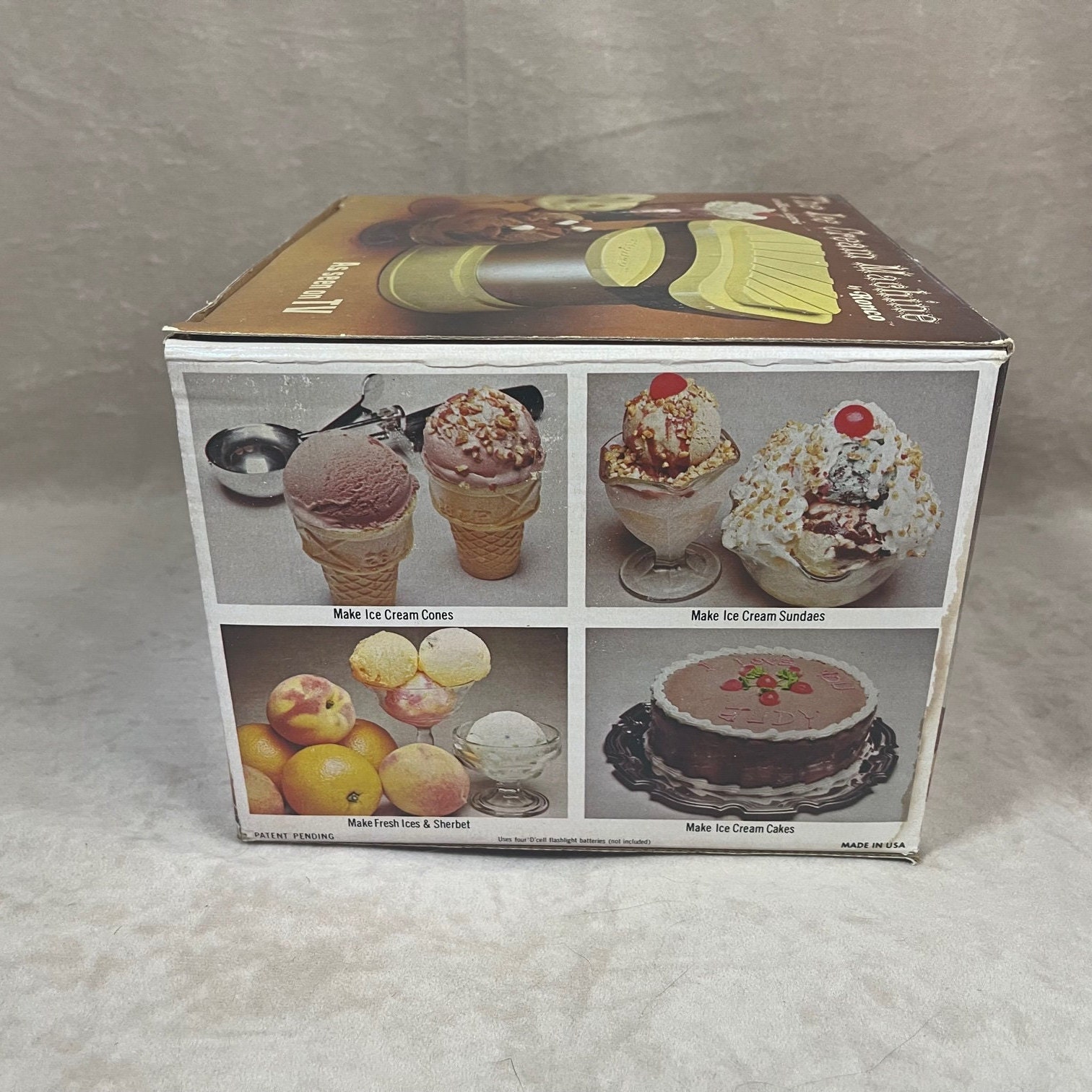 Vintage 1974 Ronco Cordless the Ice Cream Machine as Seen on TV With ...