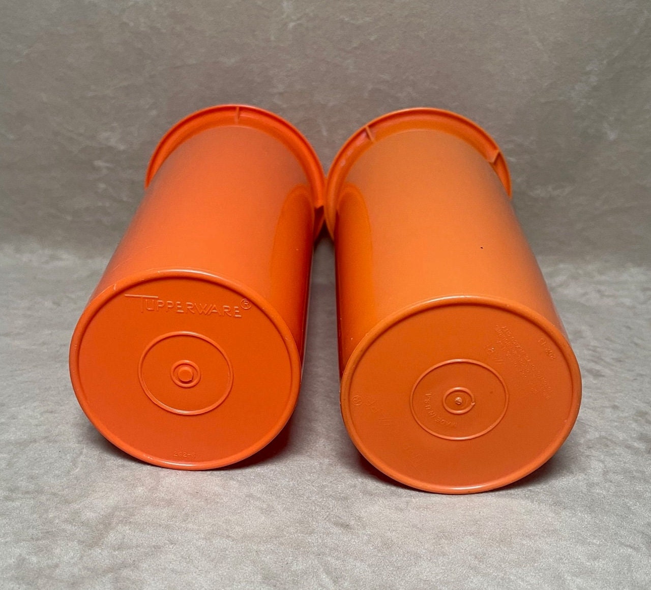 Vintage Set of 2 Tupperware Orange Storage Containers 262-8 - Etsy