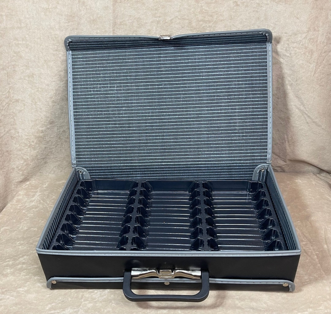 Vintage 1980s Black (24) Cassette Tape Storage Case With Handle - Etsy