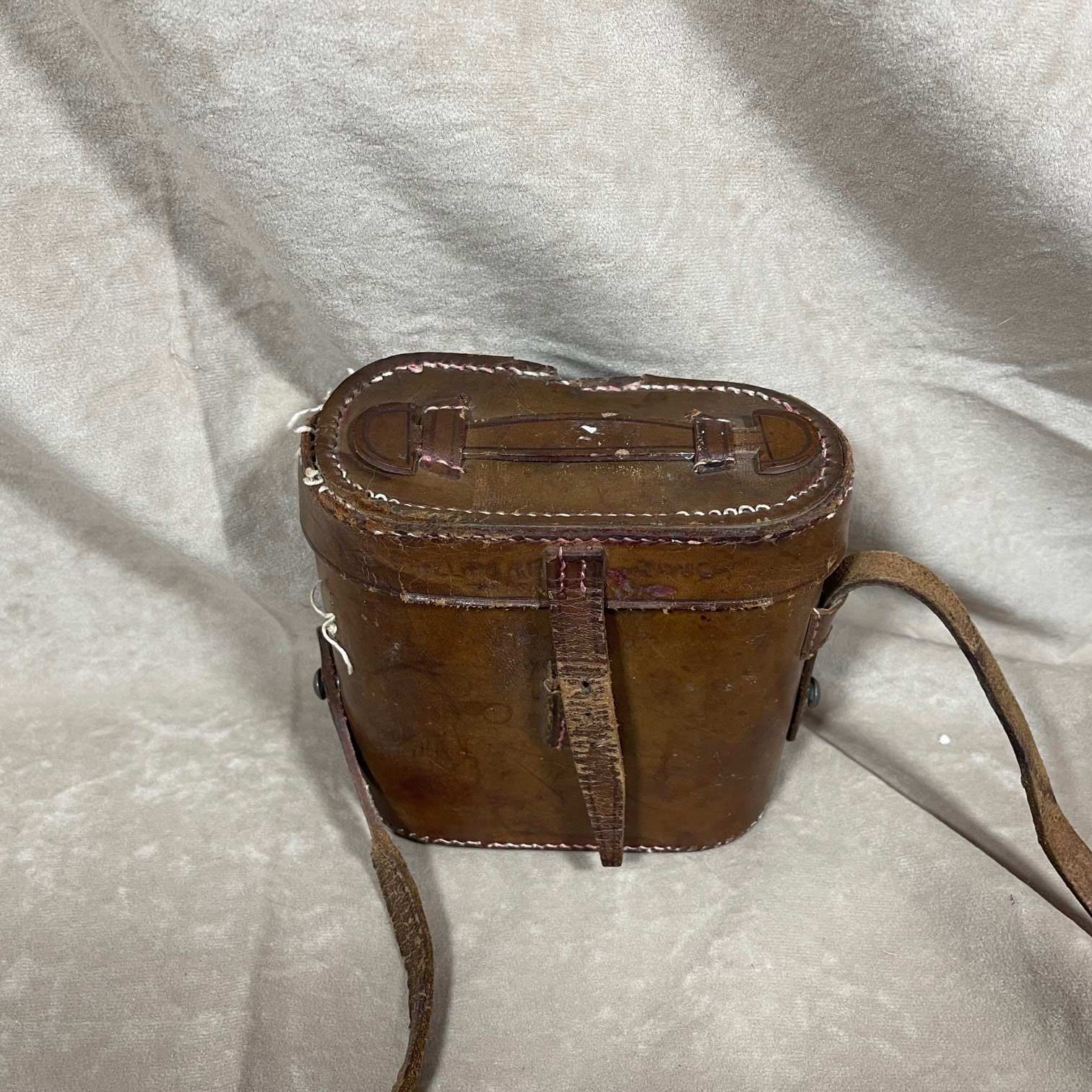 Vintage 1920s/1930s Antique Leather Binocular Case With Blue Velvet - Etsy