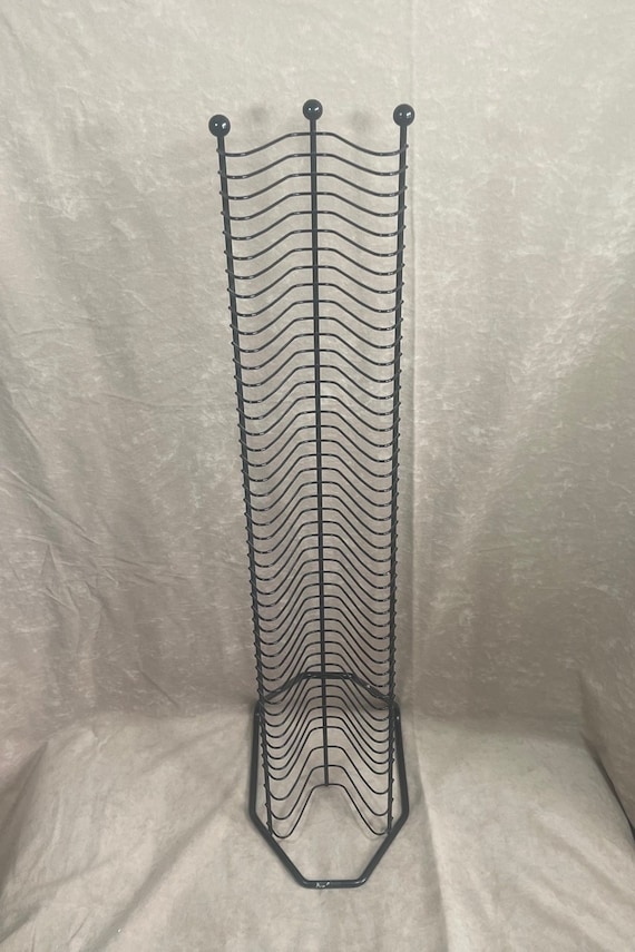 Vintage 1990s Black Wire 46 CD Compact Disc Storage Rack | Etsy