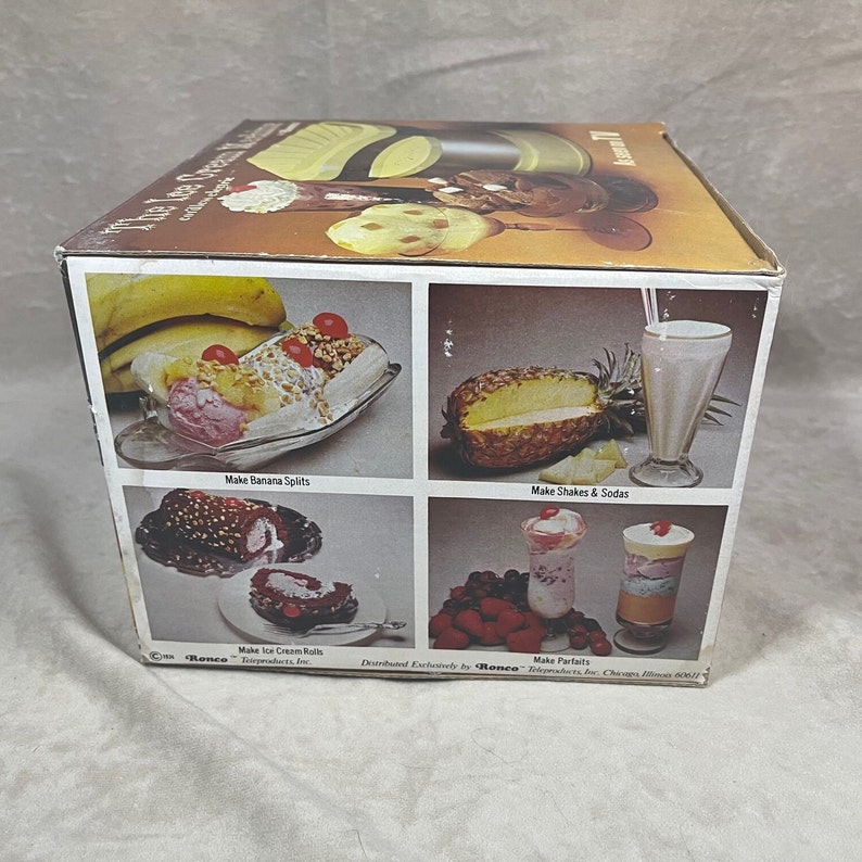 Vintage 1974 Ronco Cordless the Ice Cream Machine as Seen on TV With ...