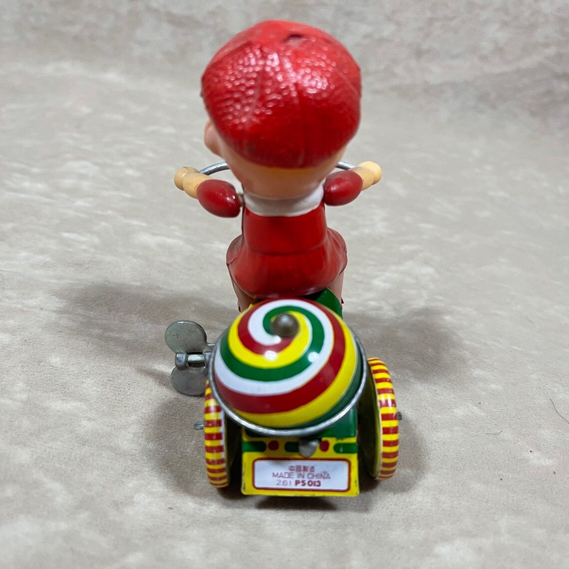 Vintage Ringing Tricycle Wind up Tin Toy Made in People's Republic of ...