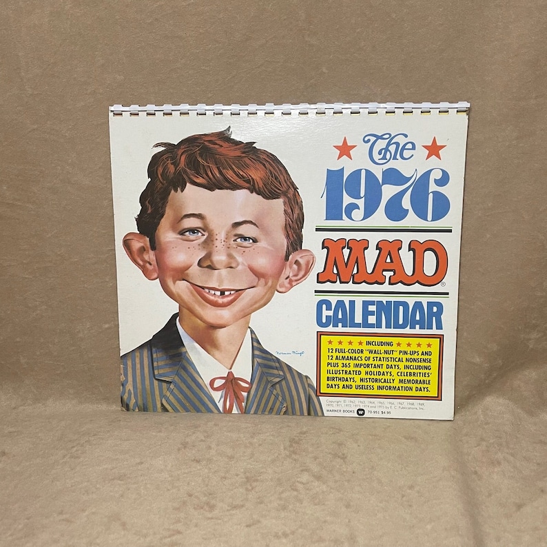 Vintage *rare* 1976 Mad Magazine Spiral-bound Calendar Collectible - Etsy