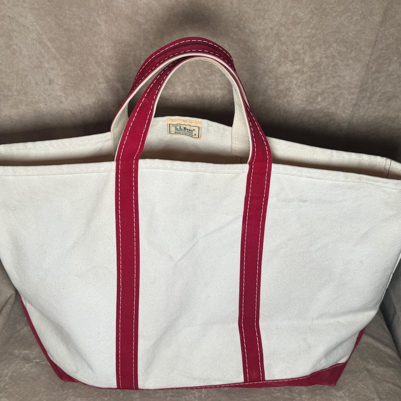 Red Canvas Tote - Etsy
