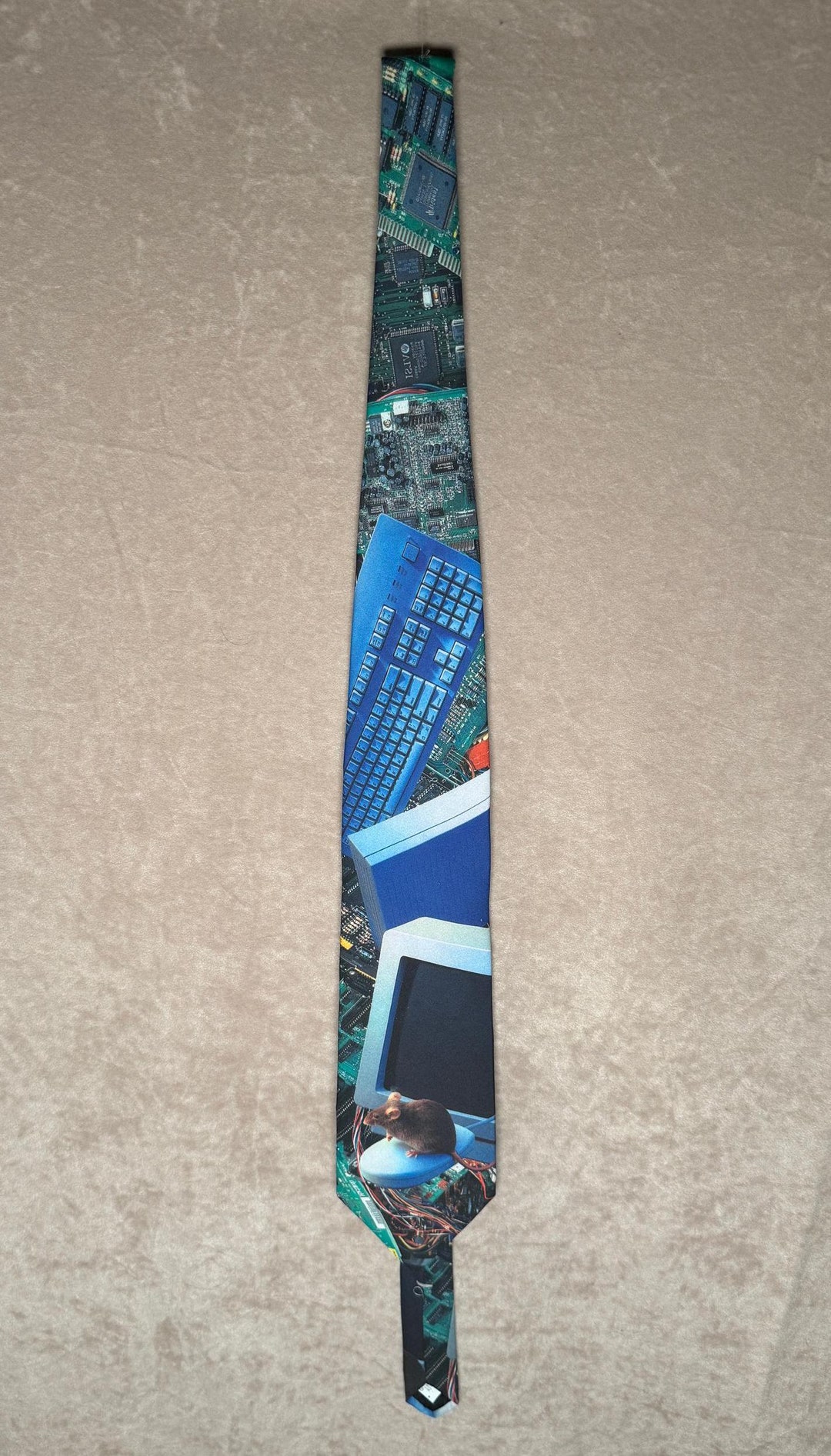 Vintage 1995 Ralph Marlin Wally Wear "computer Images" Polyester Tie ...