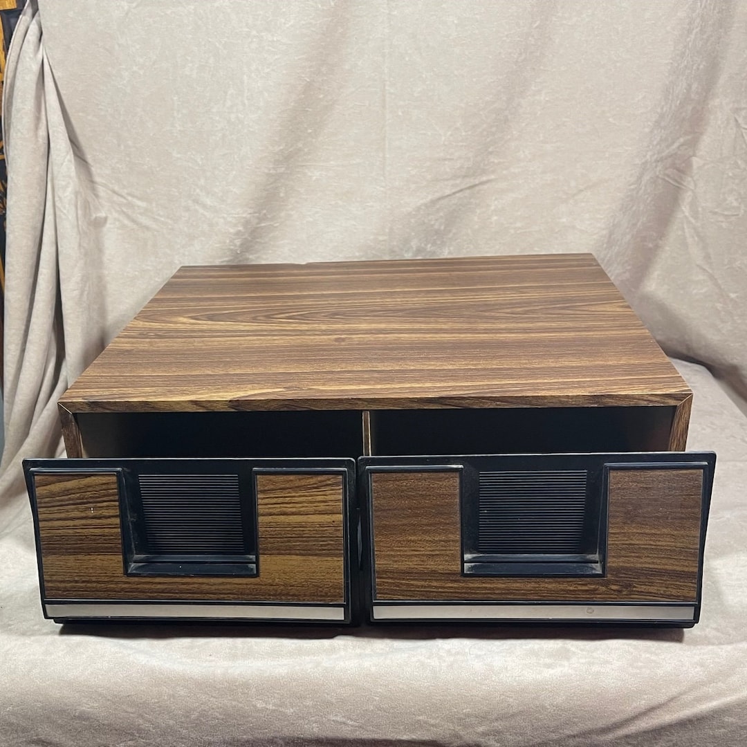 Vintage 1980s Wood 24 VHS Video Cassette Storage Drawer/cabinet - Etsy