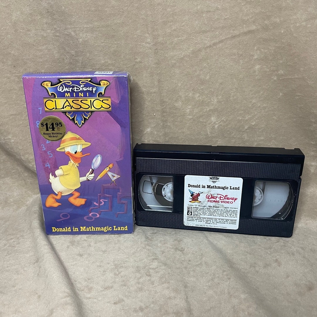 Vintage 1991 Walt Disney Mini Classics Donald in Mathematics Land VHS ...