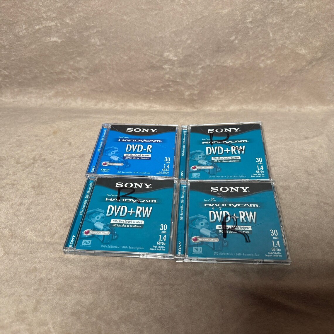 Vintage Early 2000s (4) Sony Handycam DVD-R (1) + DVD-RW (3) Discs in ...