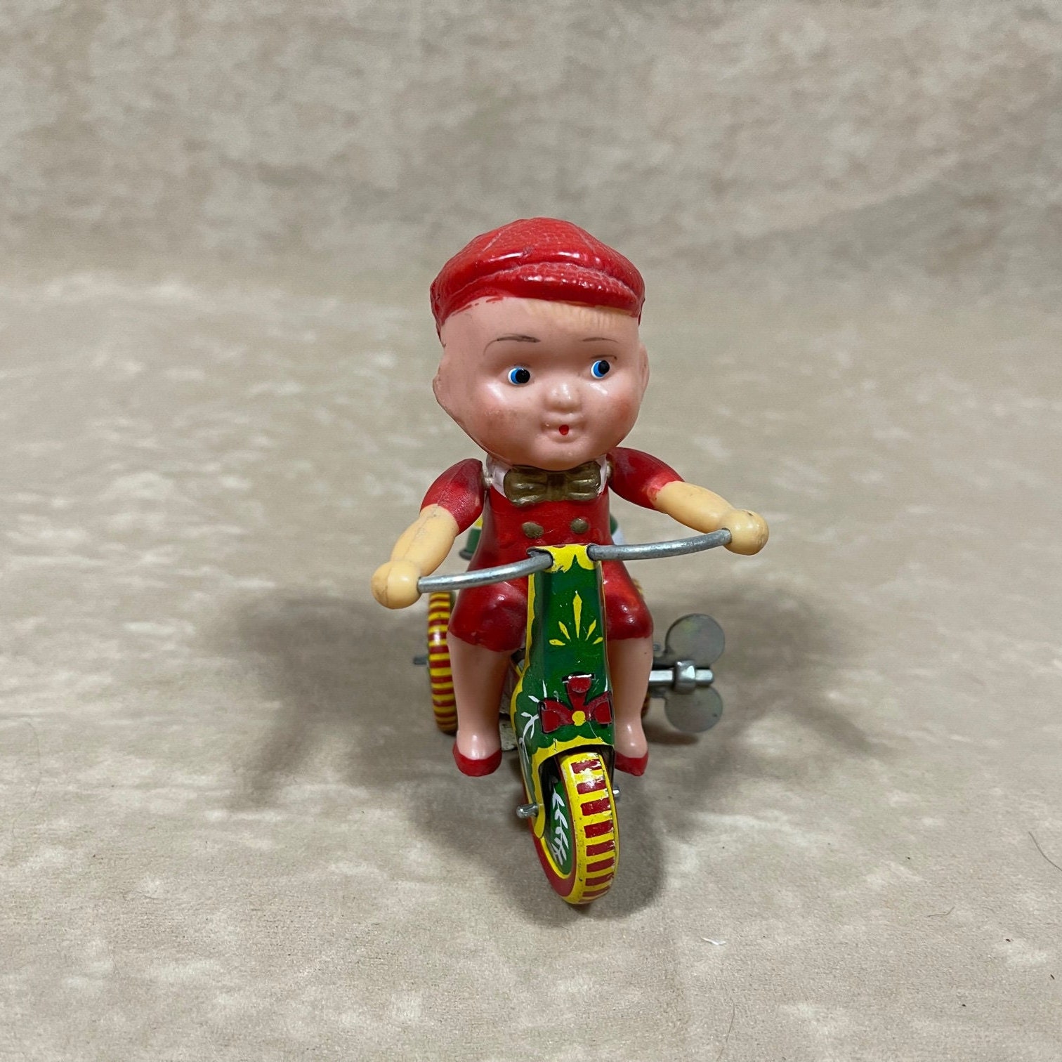 Vintage Ringing Tricycle Wind up Tin Toy Made in People's - Etsy