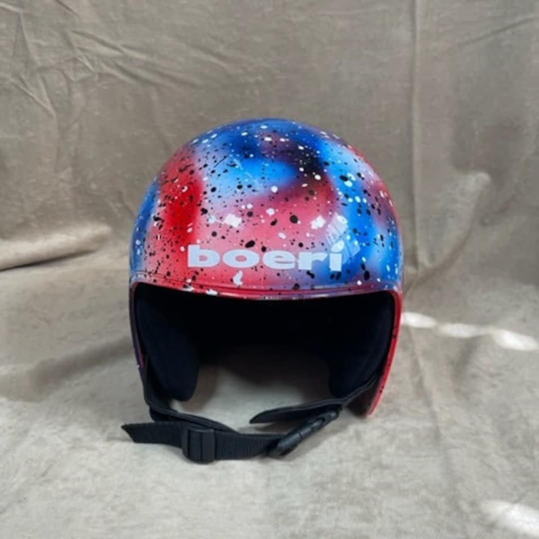Vintage 1990s Children's Boeri Red White and Blue Paint Splatter Ski ...