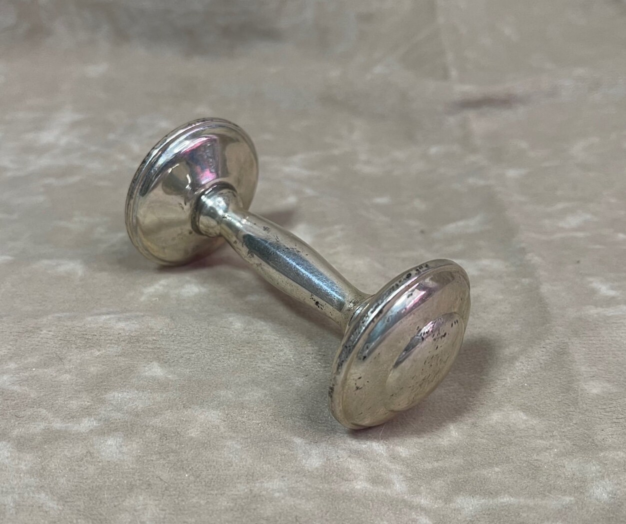 Vintage 1950s/1960s Sterling Silver Classic Barbell Baby Rattle - Etsy