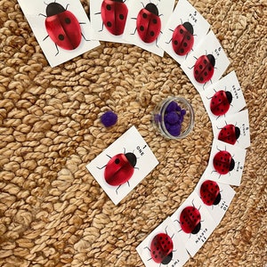 Ladybug Number Match Printable Game // Ladybug Learning Montessori ...