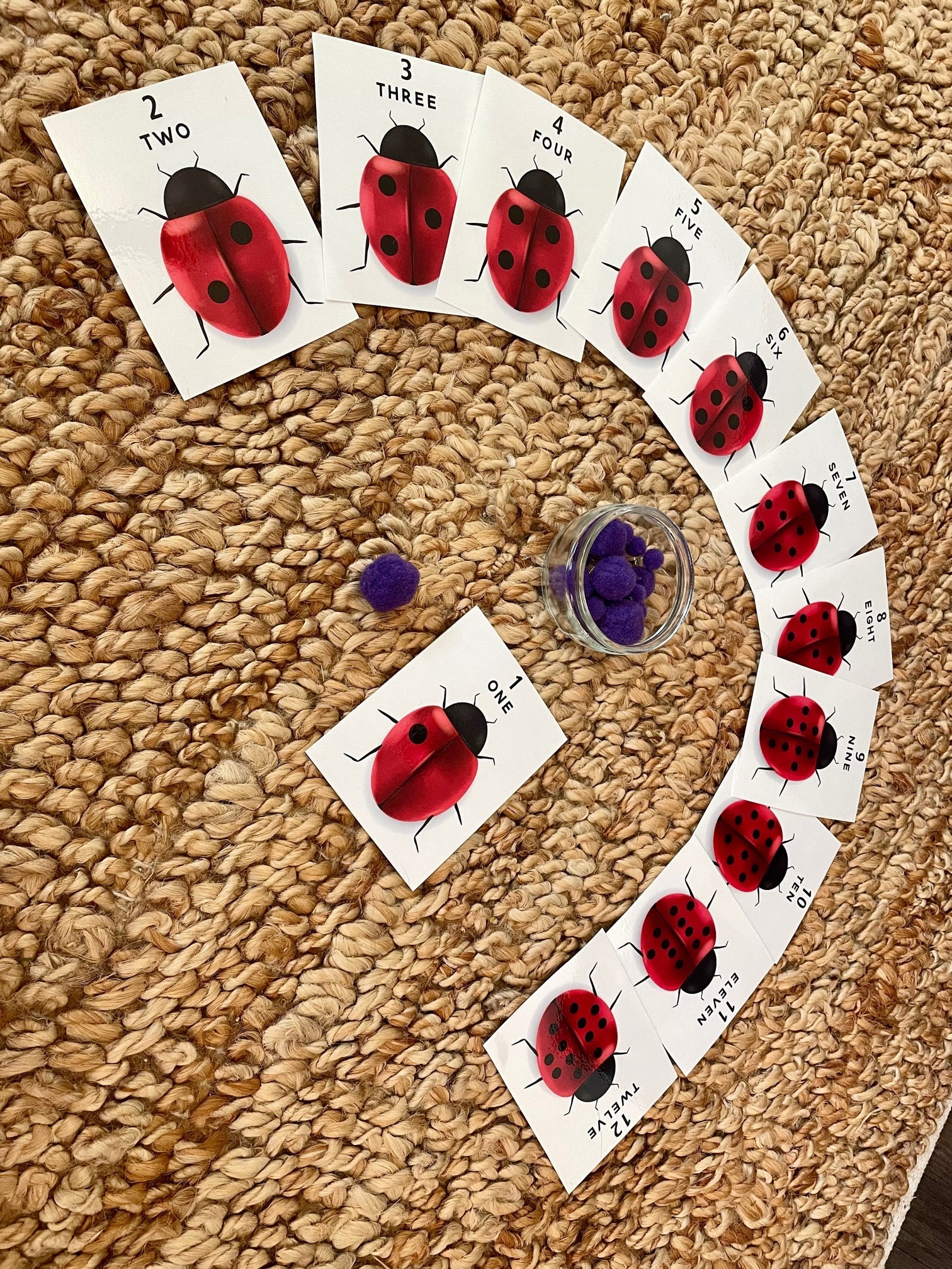 Ladybug Number Match Printable Game // Ladybug Learning Montessori ...
