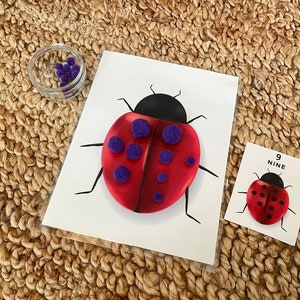Ladybug Number Match Printable Game // Ladybug Learning Montessori ...