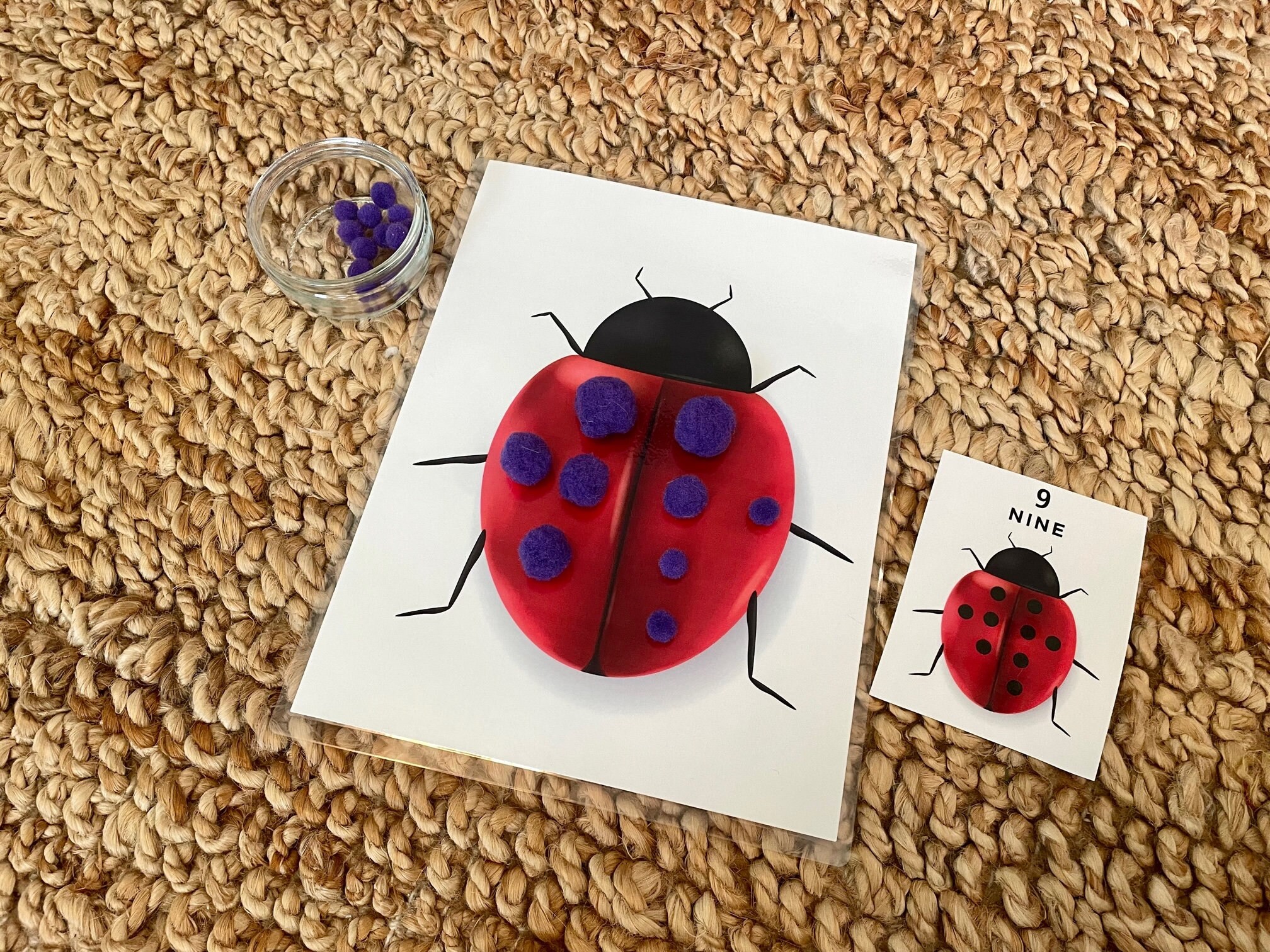 Ladybug Number Match Printable Game // Ladybug Learning Montessori ...