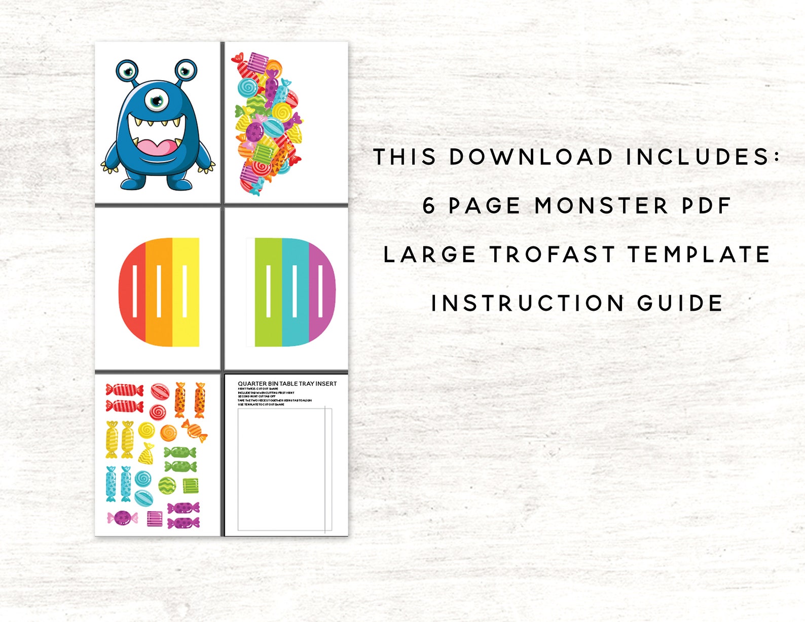 Halloween Candy Monster Printable PDF Toddler Activity Set - Etsy