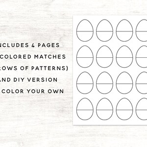 Easter Egg Match Printable PDF Game With DIY Flisat TROFAST Insert ...