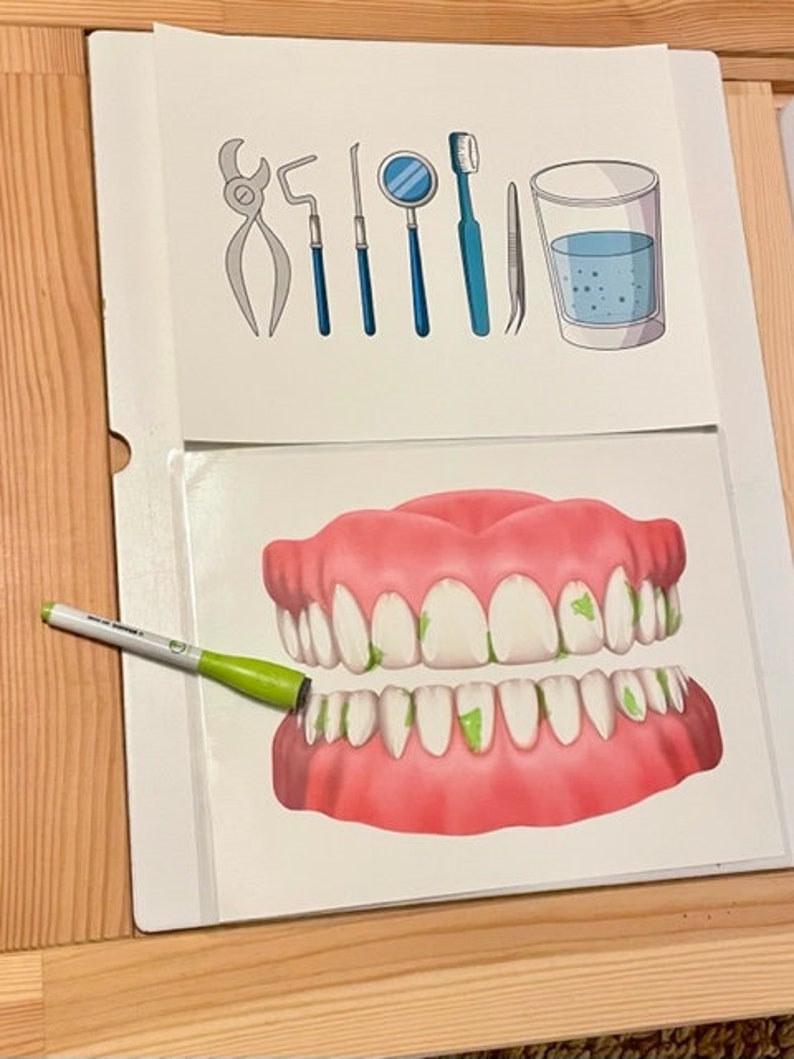 Tooth Brushing Dentist Learning Printable // Dental Unit Study ...