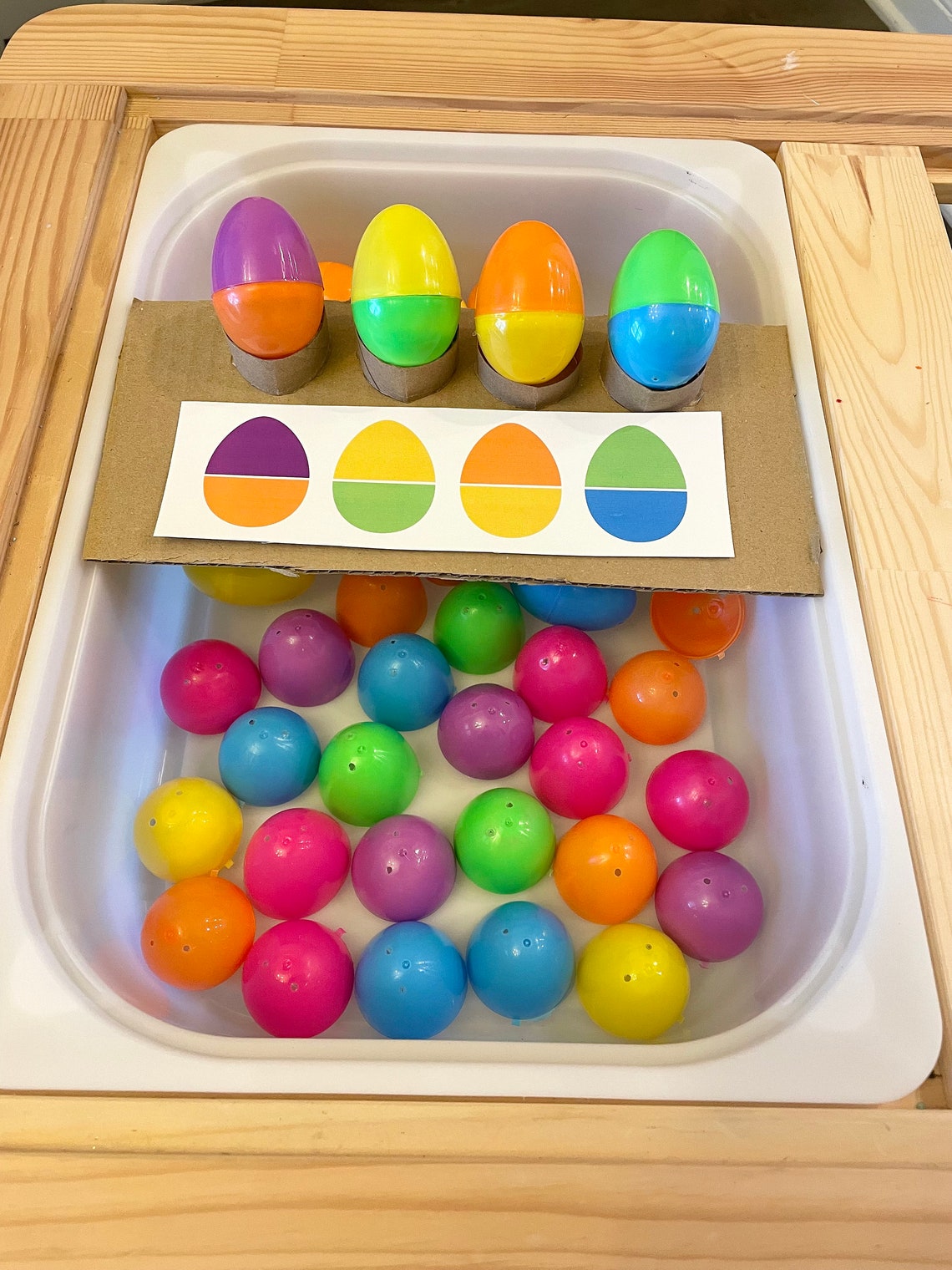 Easter Egg Match Printable PDF Game With DIY Flisat TROFAST Insert ...