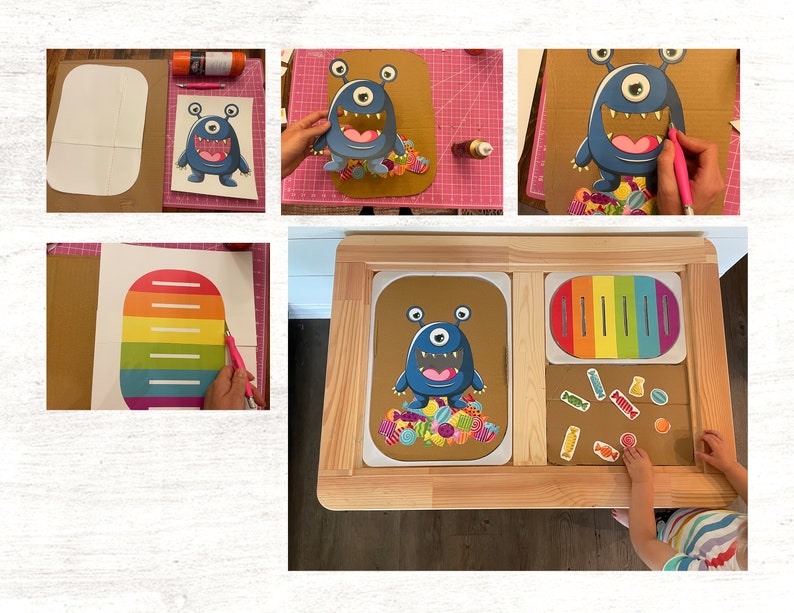 Halloween Candy Monster Printable PDF Toddler Activity Set - Etsy