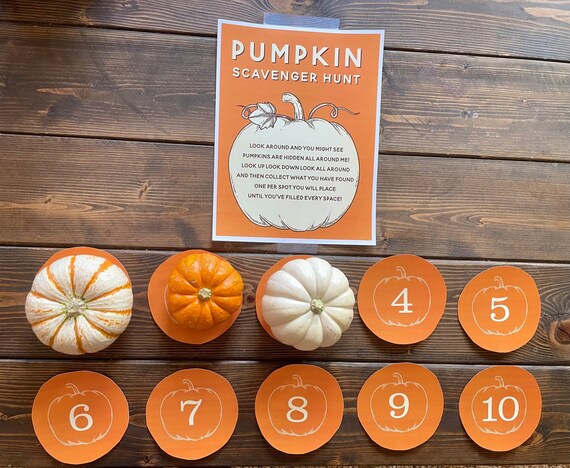 Pumpkin Scavenger Hunt Printable Game // PDF File | Etsy
