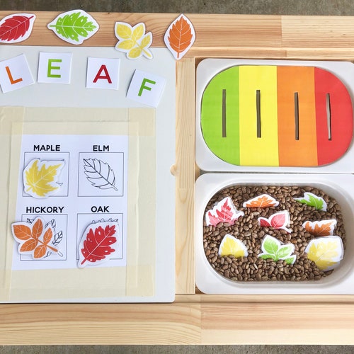 FALL Leaves Printable Toddler Activity Set Play Ideas - Etsy
