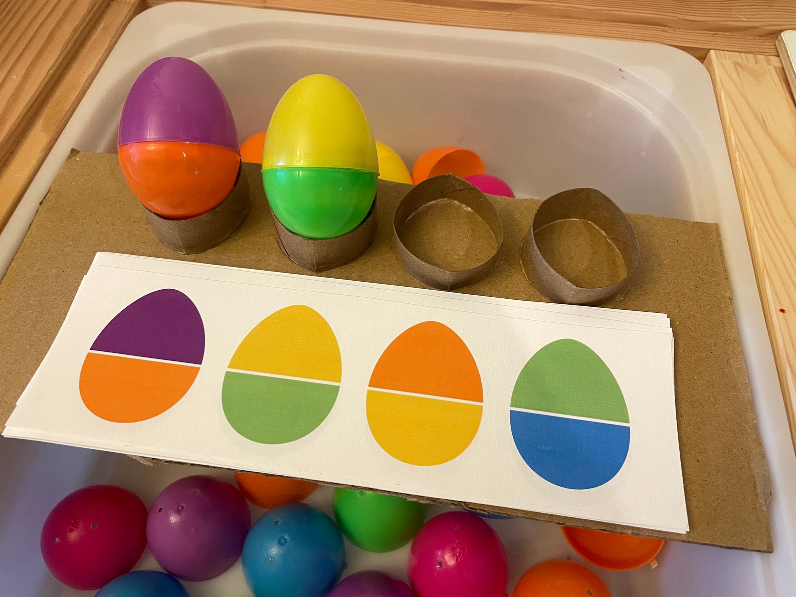 Easter Egg Match Printable PDF Game With DIY Flisat TROFAST Insert ...